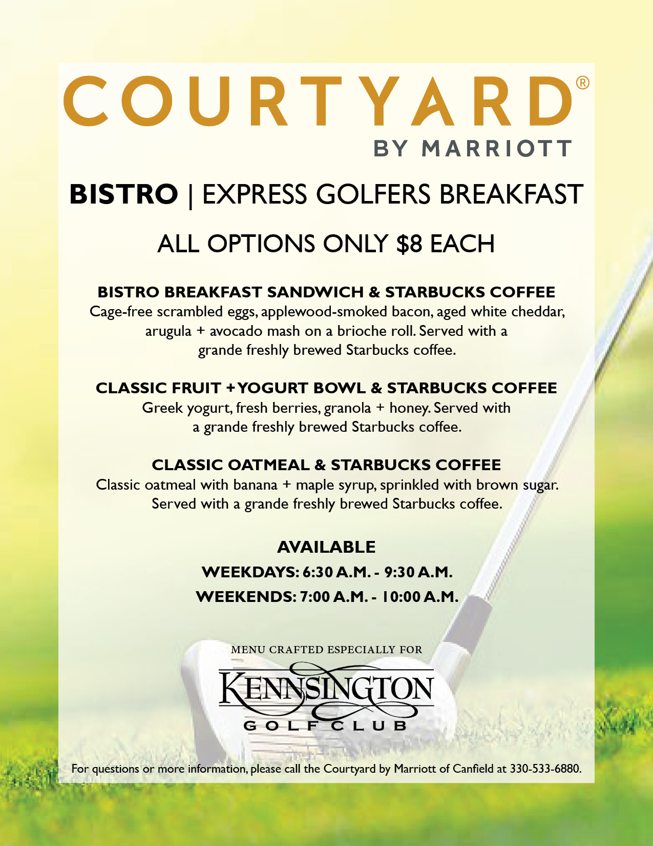 Current Promotions - Kennsington Golf Club